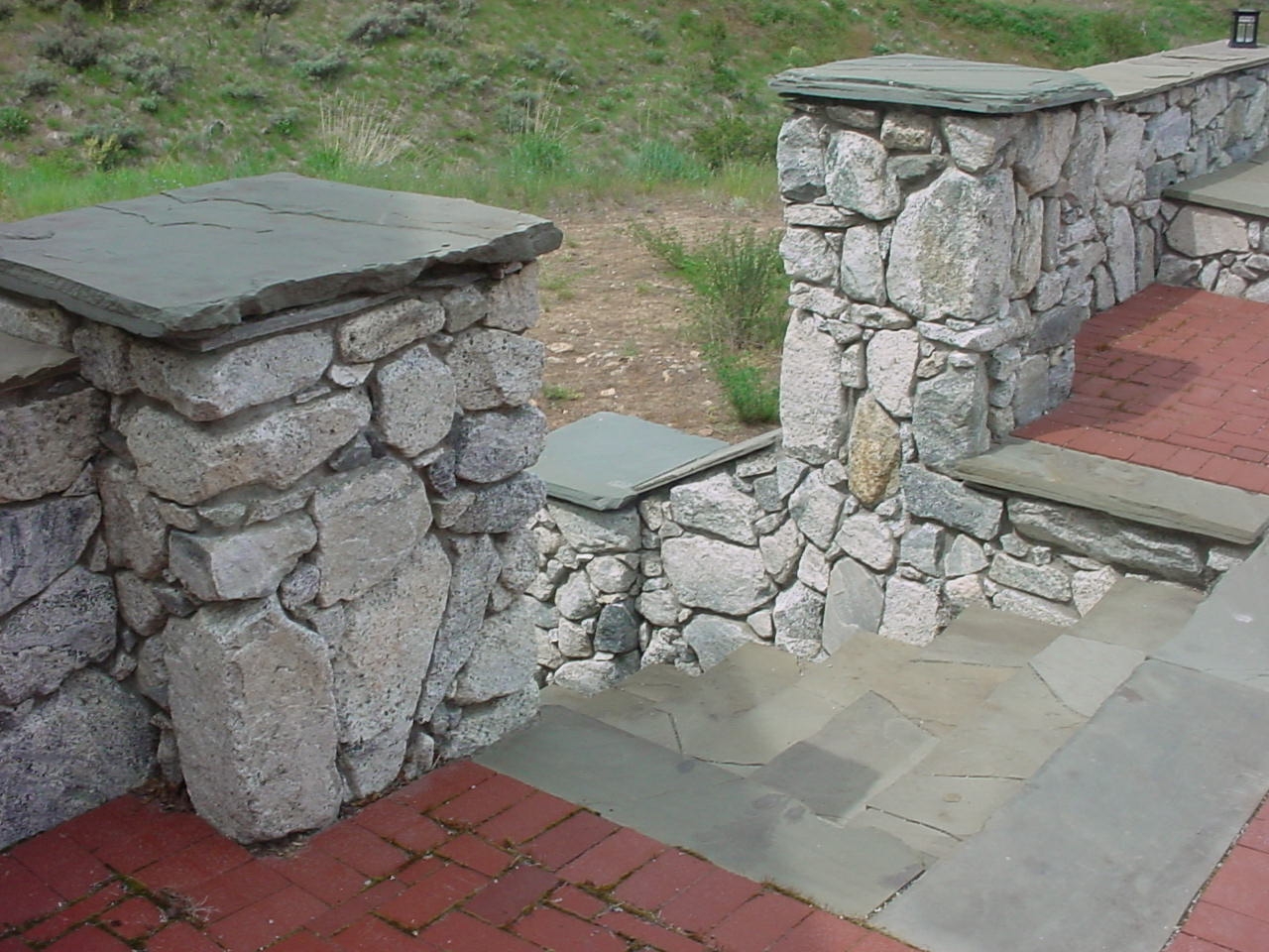 Kamron Coleman penn blue stairs in granite courtyard – KAMRON COLEMAN ART